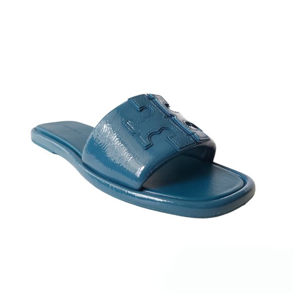 Tory Burch | Shoes | Tory Burch Double T Sport Slide Brisk Blue Womens ...